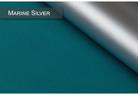 Dekodum Termoizolační roleta v bílé kazetě, barva látky Marine Silver Šířka (cm): 59, Výška (cm): Standardní (do 150 cm), Strana mechanismu: Práva