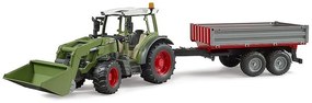 Bruder 02182 Traktor Fendt Vario 211 s čelním nakladačem a sklápěcím přívěsem