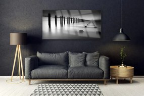 akrylový obraz Mlha Molo Architektura 120x60 cm