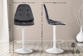 Barová židle Elmore umělá kůže W – černá