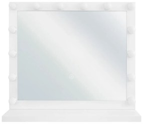 Stojanové zrcadlo LED 50 x 60 cm bílé BEAUVOIR Beliani