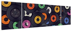 Obraz - Hudební gramofonové desky (170x50 cm)