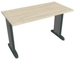 Stůl pracovní rovný 120 cm hl. 60 cm - Hobis Flex FE 1200 Dekor stolové desky: akát, Barva nohou: černá