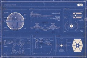 Postershop Plakát - Star Wars Imperial Fleet Blueprint