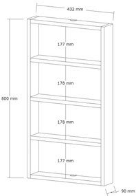 Nástěnná police QUATRO Asirgroup