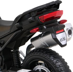 Ramiz Dětská motorka na baterie BMW F850 GS žlutá + pomocná kolečka + audio LED + pomalý start + EVA