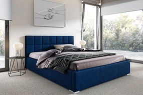 Čalouněná postel Selena 180x200cm, modrá MattVelvet