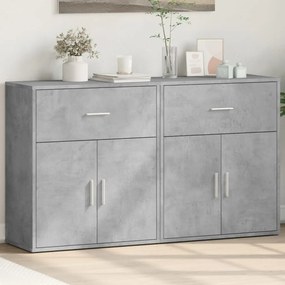 Příborníky 2 ks betonově šedé 60 x 31 x 70 cm kompozitní dřevo 3276549