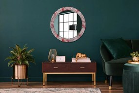 Kulaté dekorativní zrcadlo na zeď Planoucí vzor fi 70 cm