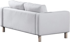 Potah na pohovku IKEA  Karlstad 2-místná, nerozkládací, krátký barva bílá látka pletený vzor