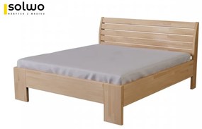 Masivní postel CURYCH - Solwo Design Dřevo a odstín oleje: BUK Cink - Olej odstín BO105, Rozměr spací plochy: 180x200