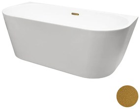 Besco Akrylátová volně stojící vana Vica NEW Glam Z CC/SP 150x80 (160x80, 170x80), s přepadem Rozměry (cm): 170x80, Typ a barva výpustě: Alcaplast Click-Clack se šterbinovým přepadem, černá mat