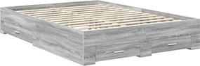 Rám postele s čelo Šedá Sonoma 140 x 190 cm Kompozitní dřevo 3409984