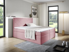 Eka Kontinentální čalouněná postel SARAH - Trinity (90x200 cm) Barva látky Trinity: (2310) Růžová