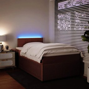 Box spring postel s matrací růžová 120 x 200 cm samet 3290015