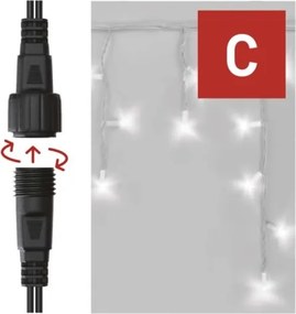 Propojovací vánoční řetěz bez zdroje EMOS Connecting D2CC02 ZY2158 50LED krápníky 3m studená bílá