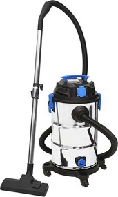 Vysavač na suché a mokré vysávání 1 200 W 30 l stříbrný 152916