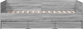 Válenda se zásuvkami bez matrace šedá sonoma 100 x 200 cm 3280816