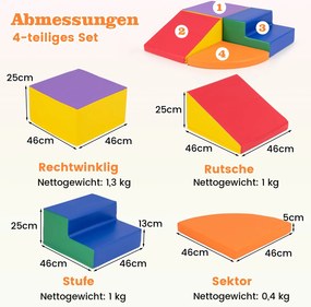 Costway 4 KS. Pěnové stavební bloky pro běhání a lezení. Obří