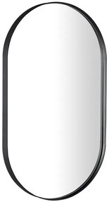 Sapho PUNO oválné zrcadlo v kovovém rámu 40x70cm, černá mat - ORT125