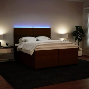Box spring postel s matrací růžová 200x200 cm samet 3293319