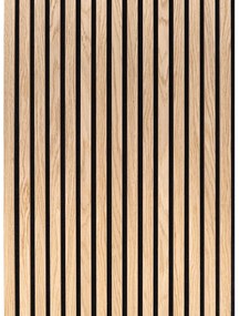 Dekorační obkladový SLAT panel akustic 27-14 Dub Klasik MDF černá 280cm x 60cm