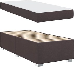 Rám postele s matrací Tmavě hnědá 80 x 200 cm textil 3399148