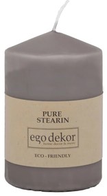 Šedá svíčka Eco candles by Ego dekor Top, doba hoření 25 h