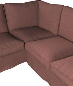 Potah na pohovku IKEA  Ektorp rohová barva hnědá látka pletený vzor
