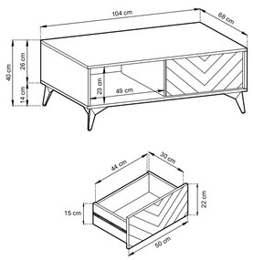 Konferenční stolek DIAMOND L104