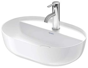 Duravit Luv - Umyvadlo na desku, 50x35 cm, bez přepadu, s otvorem pro baterii, WonderGliss, bílá 03805000001