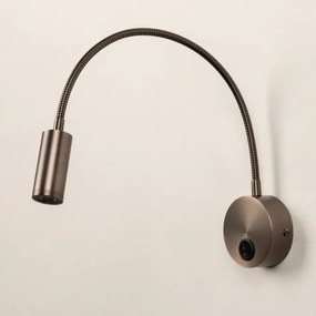 Nástěnné designové LED svítidlo s vypínačem Fibie Coffe Brown
