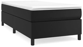 vidaXL Box spring postel černá 90 x 200 cm umělá kůže