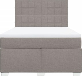 Box spring postel s matrací taupe 140x200 cm textil 3290515