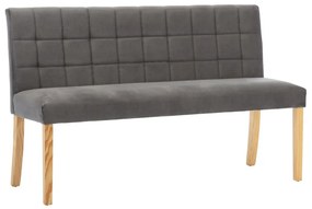 Lavice 140 cm šedá samet 288576