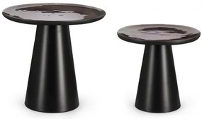 BIZZOTTO Set konferenčních stolků ZAINAB ø 43cm a 56cm 0747273