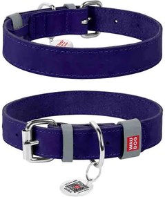 Obojek kůže 35mmx46-60cm WAUDOG fialový