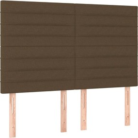 Box spring postel s matrací tmavě hnědá 140x190 cm textil 3128600