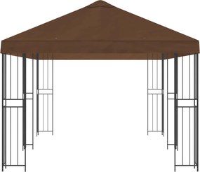 Zahradní altán 6 x 3 m Hnědá Polyester a ocel 190 gsm 3375993