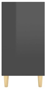 Příborník šedý s vysokým leskem 103,5 x 35 x 70 cm dřevotříska - Default Title