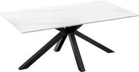 Keramický konferenční stolek Fabrico 100 cm bílý