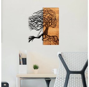 Asir Nástěnná dekorace 47x58 cm strom života dřevo/kov AS1638