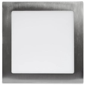 Ecolite Stříbrný vestavný LED panel hranatý 300 x 300mm 25W Barva světla: Teplá bílá LED-WSQ-25W/27/CHR