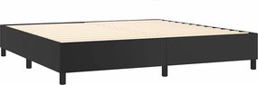 Box spring postel s matrací černá 200x200 cm umělá kůže 3144626