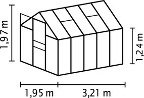 Skleník VITAVIA TARGET 6200 polykarbonát Dekorhome