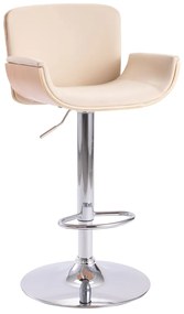 vidaXL Barová židle krémová umělá kůže