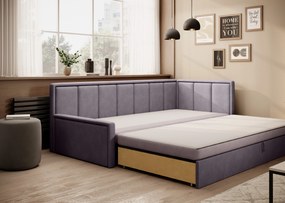 Eltap Rozkládací pohovka Fulgeo pravá Materiál a barva potahu: Poco 101, Poco 41 - růžová