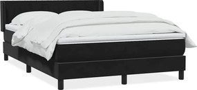 Box spring postel s matrací černá 160x210 cm samet 3318287