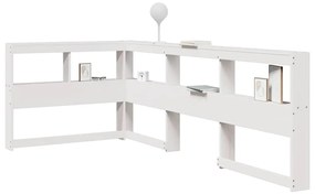Regálová knihovna ve tvaru L 80 cm masivní borové dřevo