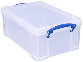 Plastový úložný REALLY USEFUL box transparentní 9l s víkem